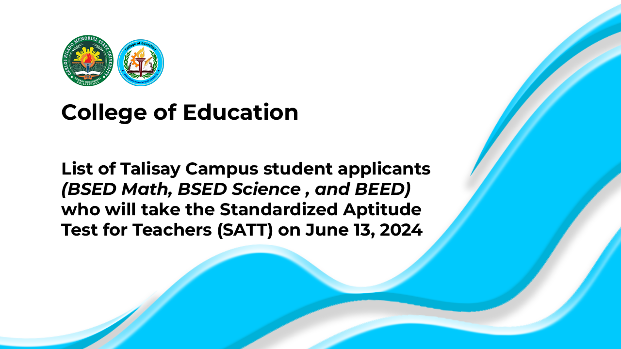 List of Talisay Campus BSED Math, BSED Science, and BEED student ...