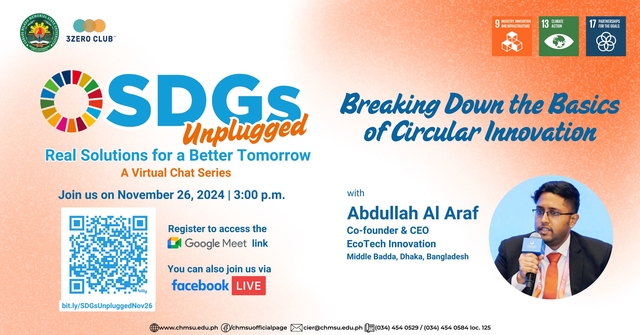 SDGs Unplugged: Real Solutions for a Better Tomorrow | Carlos Hilado Memorial State University