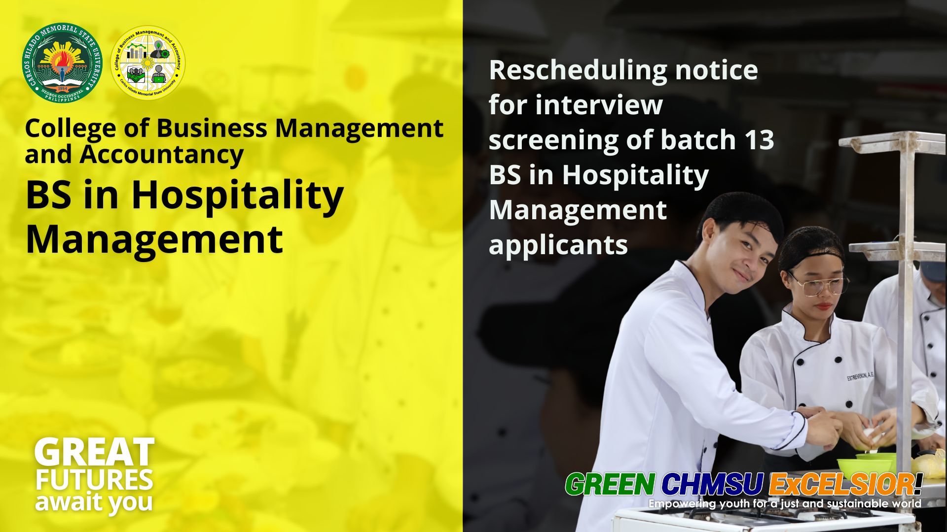 Rescheduling notice for interview screening of batch 13 BS in ...