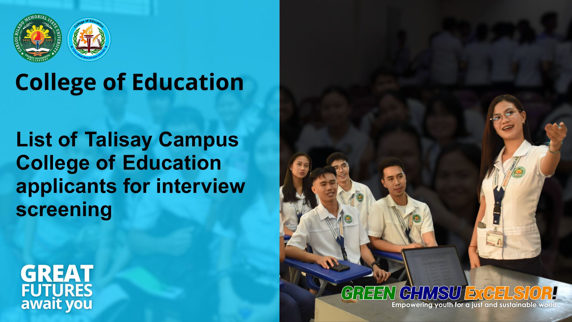 College of Education list of applicants for interview screening at ...