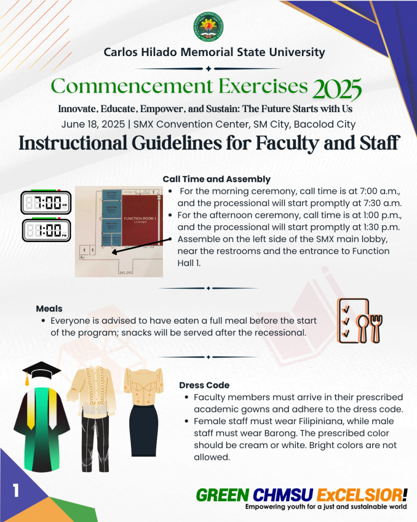 Commencement Exercises 2025: Instructional Guidelines for Faculty and ...