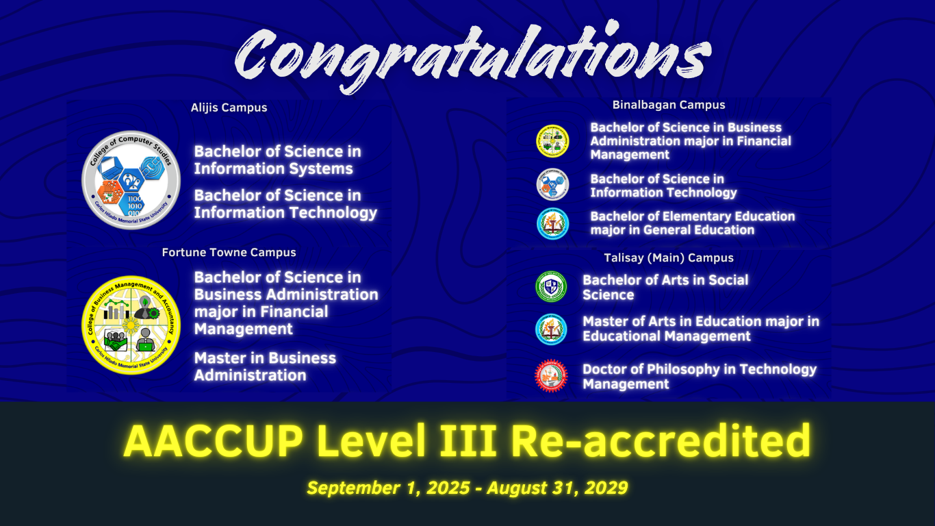 CHMSU earns Level III Re-Accreditation for 10 academic programs from ...
