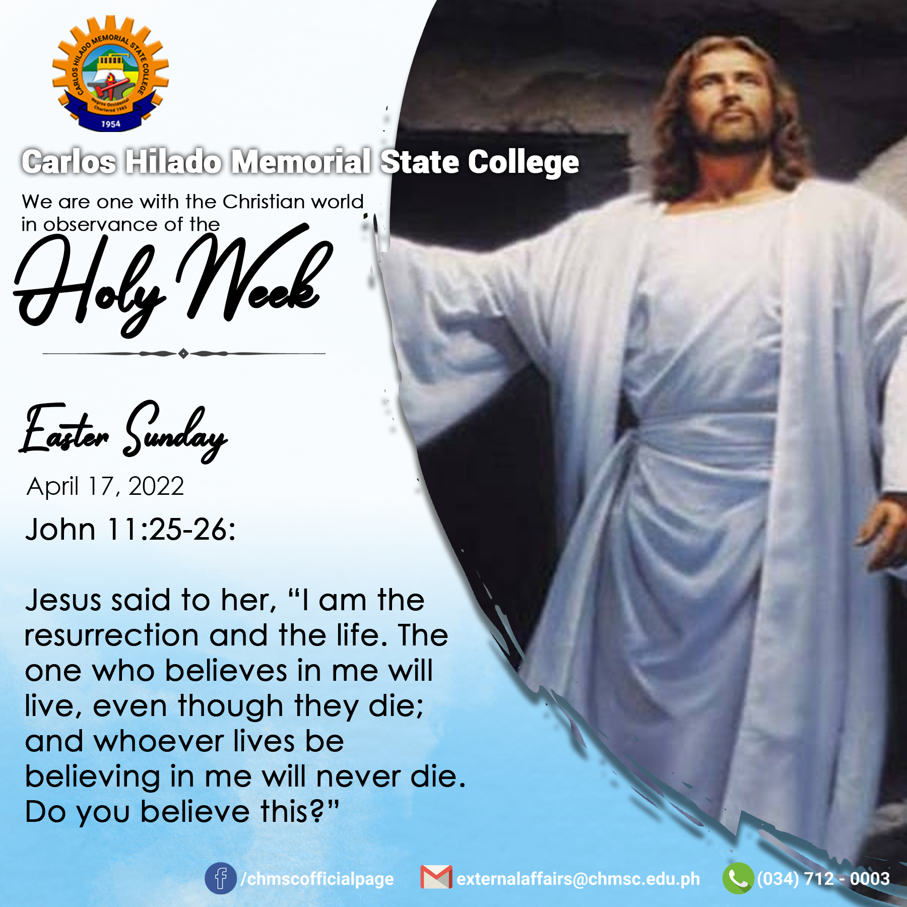 Holy Week 2022 - Carlos Hilado Memorial State University