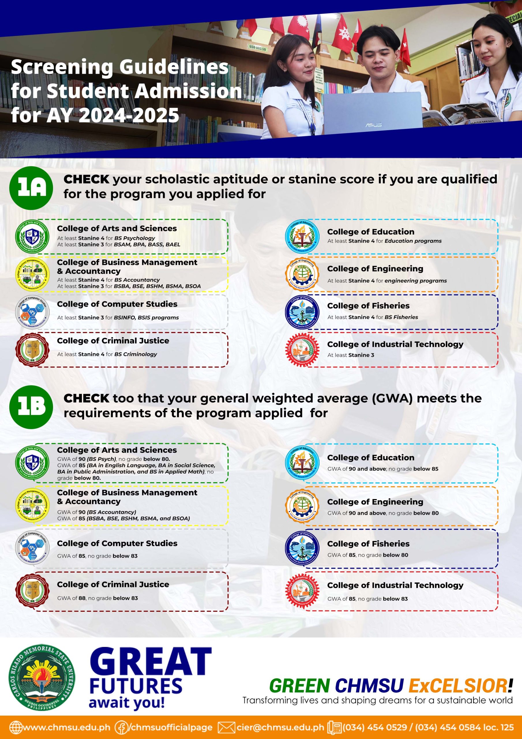 Screening Guidelines for Student Admission for AY 2024-2025 | Carlos ...
