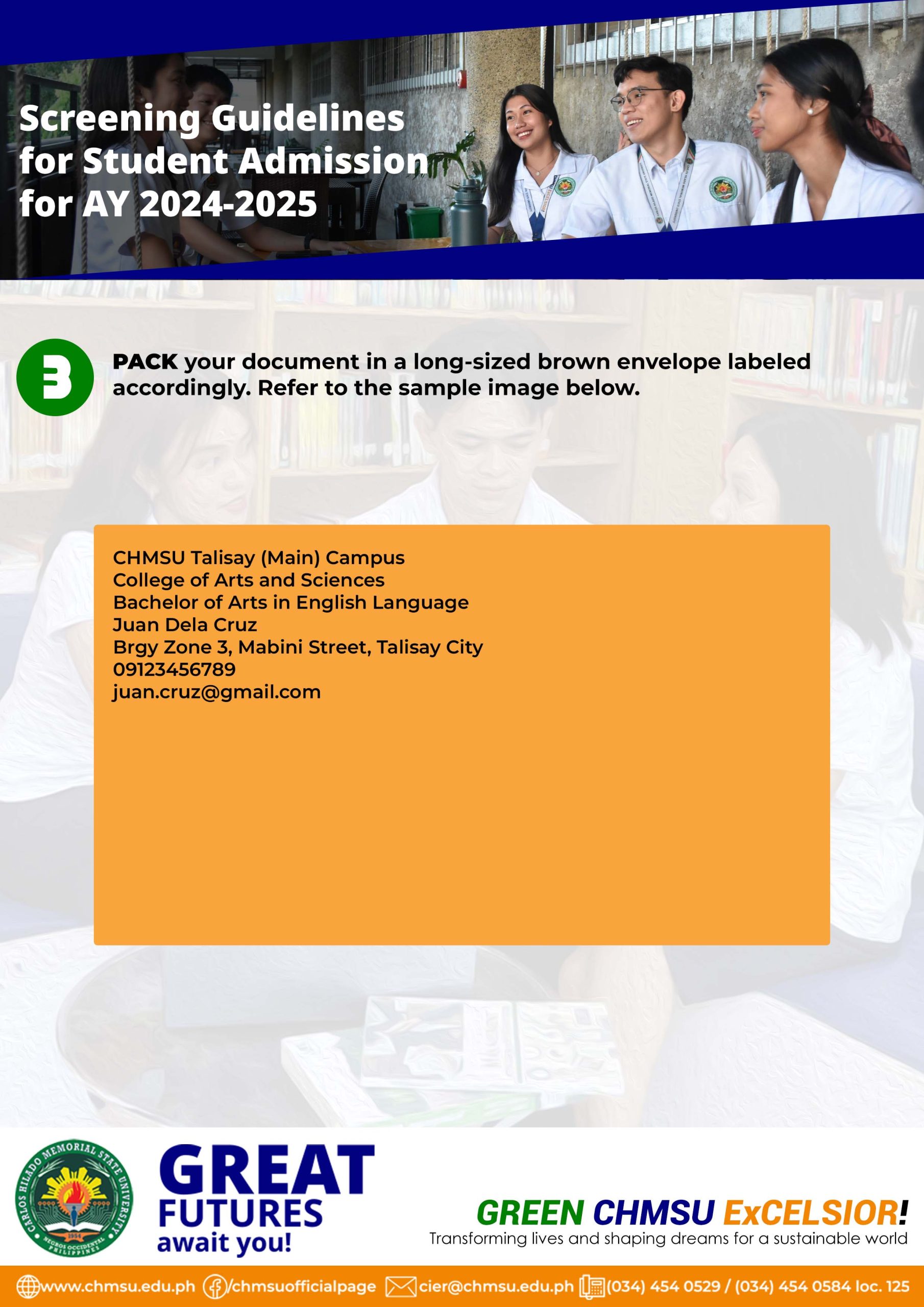 Screening Guidelines for Student Admission for AY 2024-2025 | Carlos ...