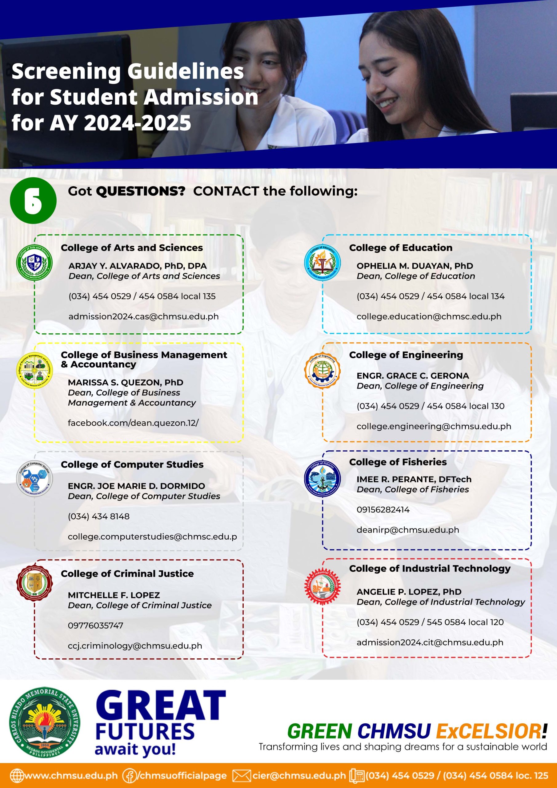 Screening Guidelines for Student Admission for AY 2024-2025 | Carlos ...