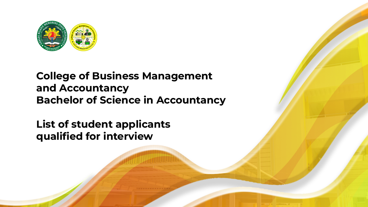 List of student applicants qualified for interview in the Bachelor of ...