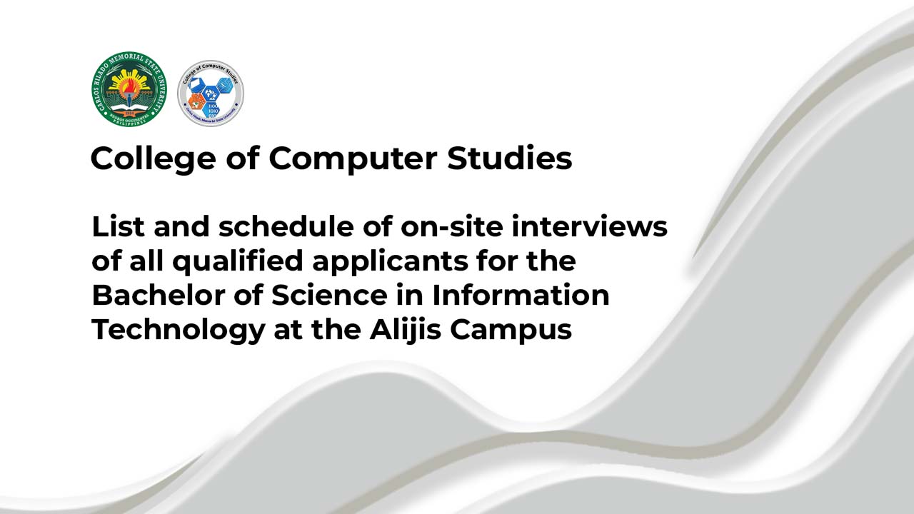 List and schedule of on-site interviews of all qualified applicants for ...