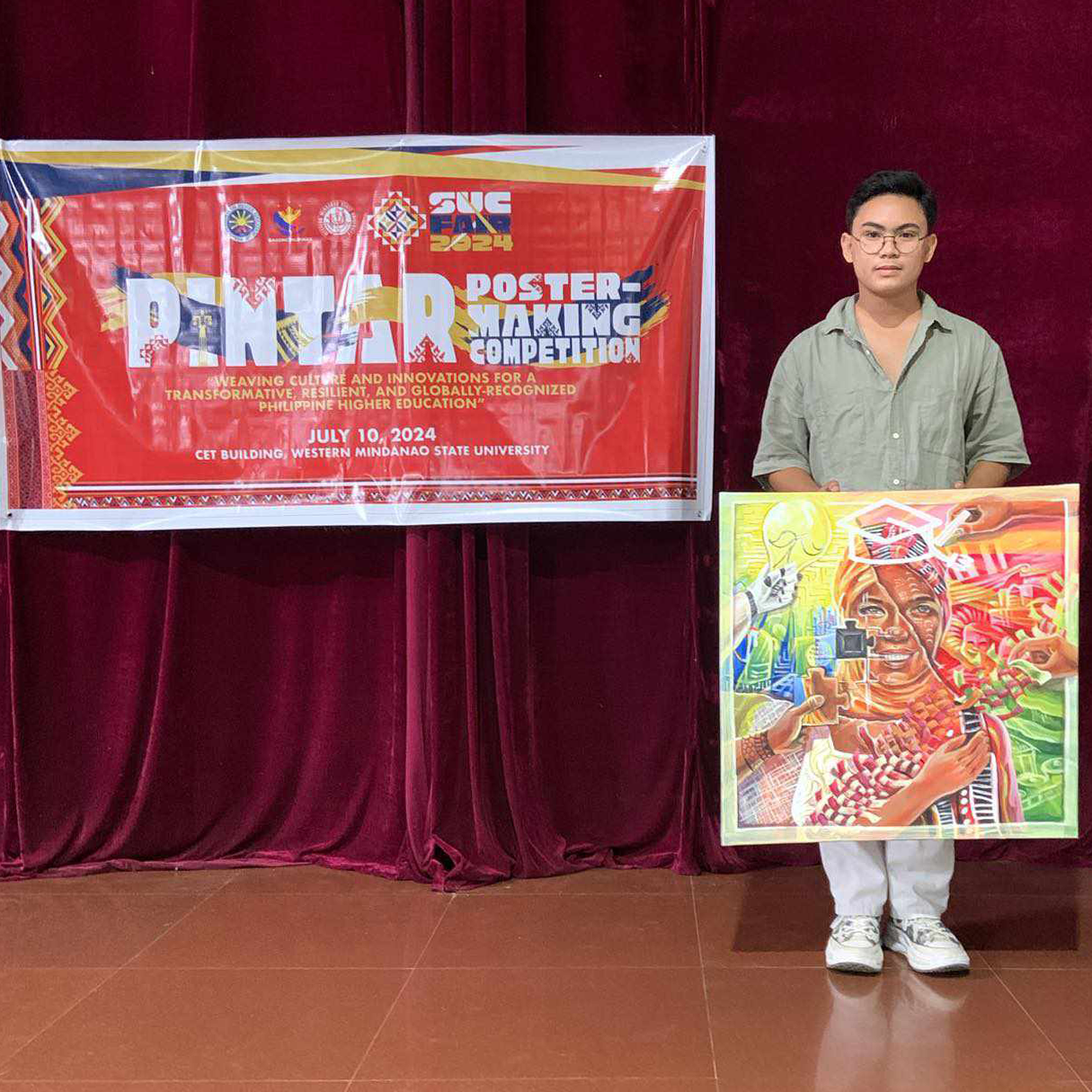 CHMSU student poster painting champion at SUC Fair 2024 | Carlos Hilado ...