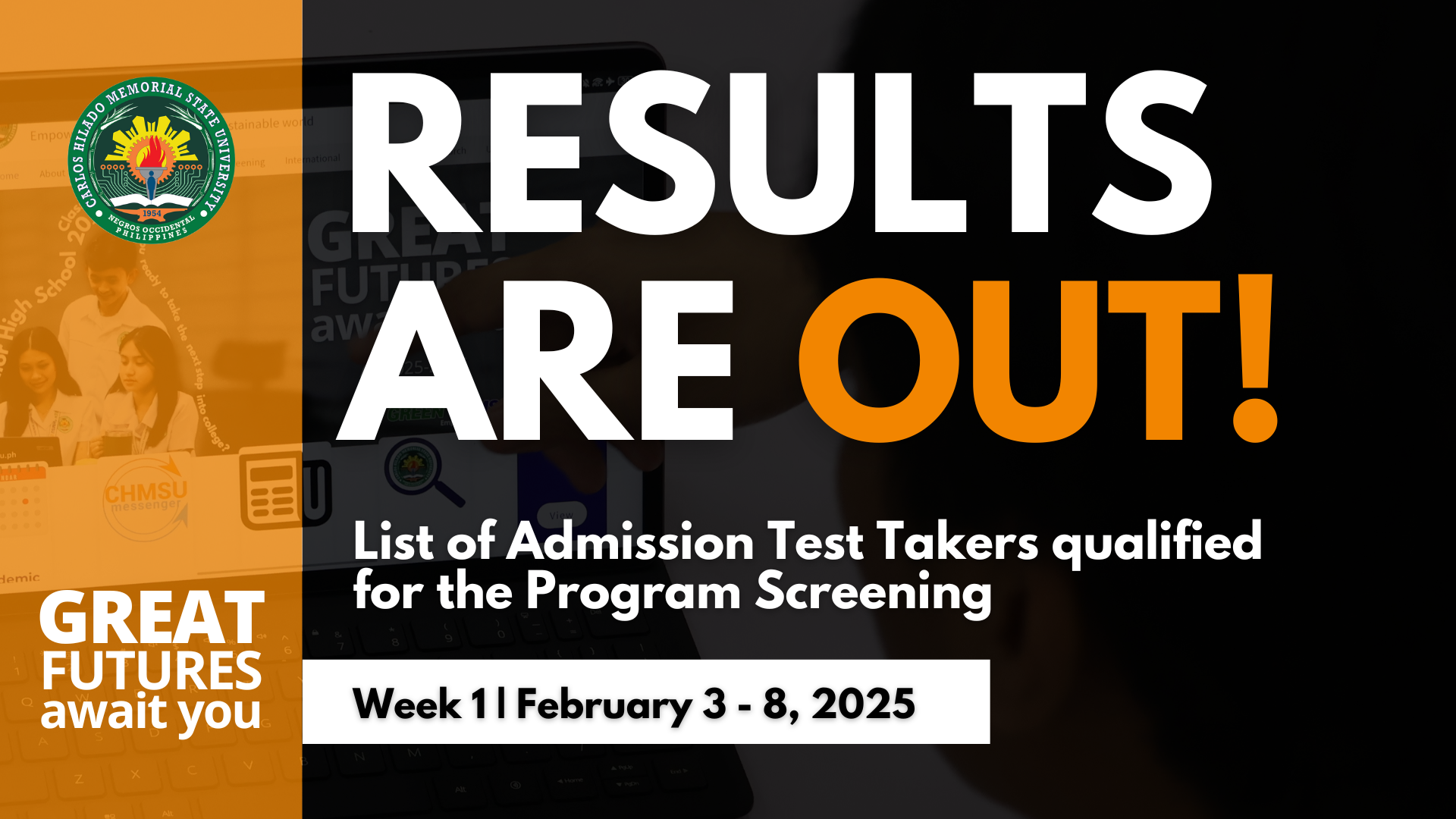 List of Admission Test Takers qualified for the Program Screening (Week ...