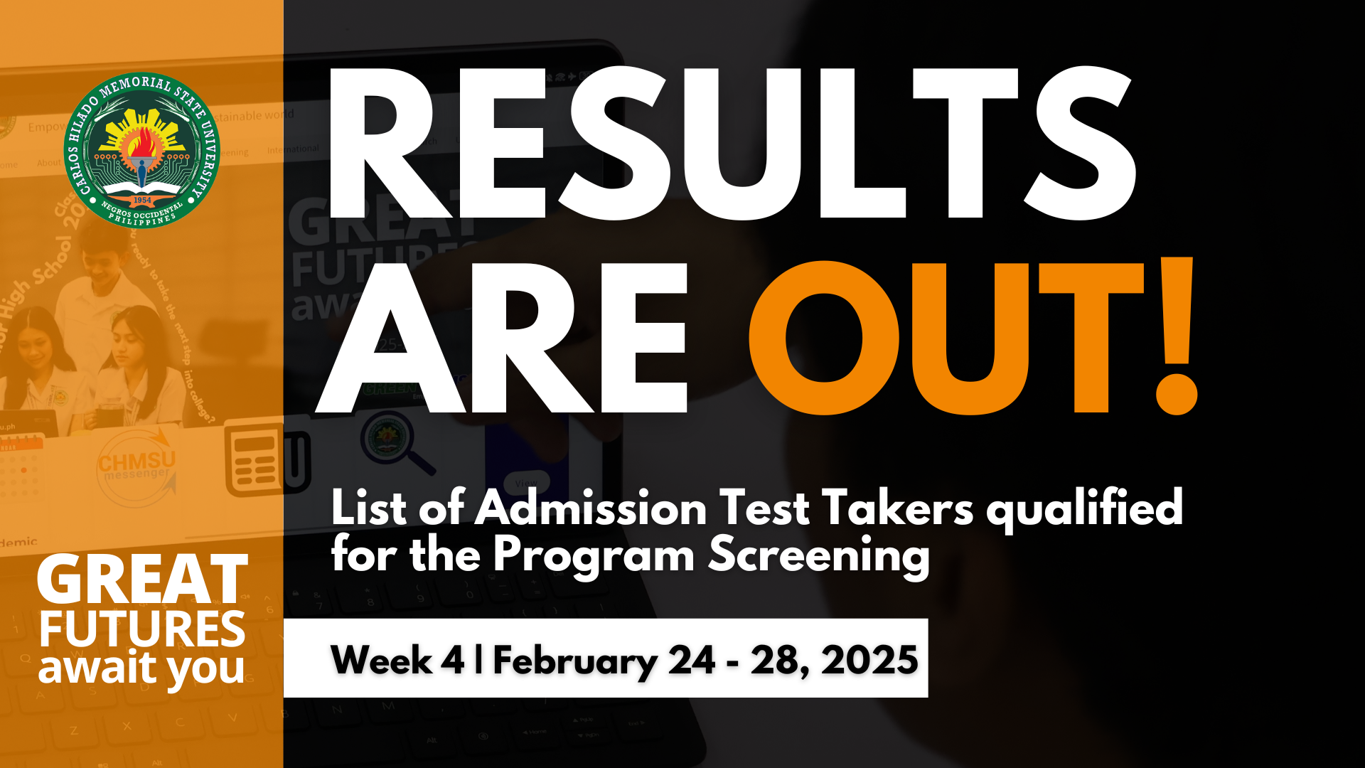 List of Admission Test Takers qualified for the program screening (Week ...