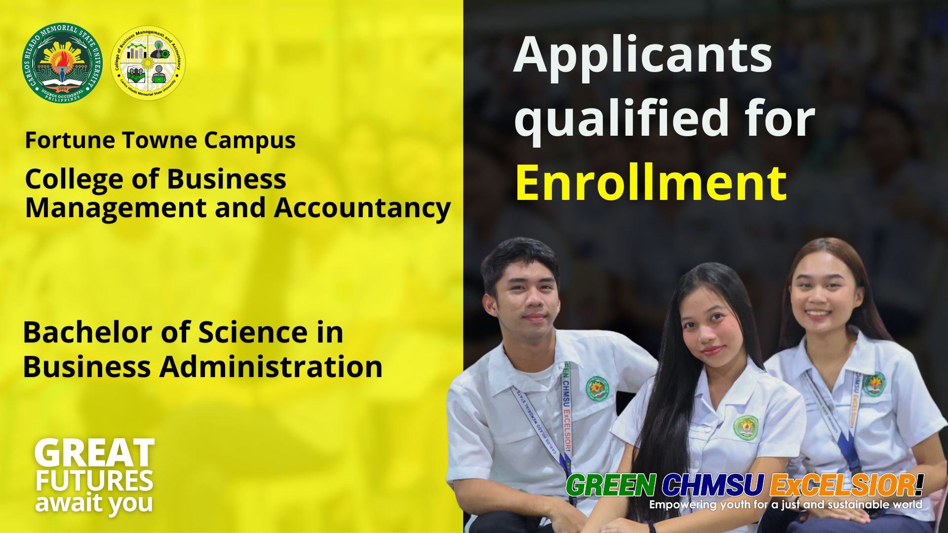 Fortune Towne Campus BS in Business Administration applicants qualified ...